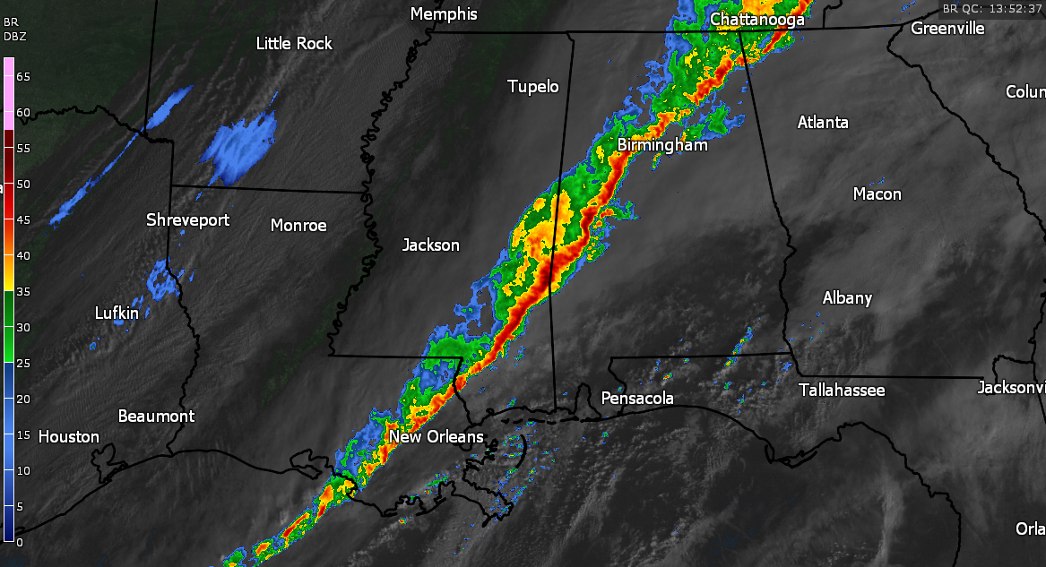 Squall Line Pushing East; Severe Weather Remains Possible